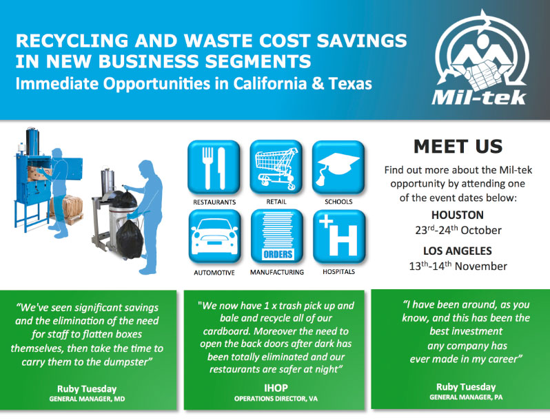 Mil-tek Recycling & Waste Solutions Franchise Costs and Franchise Info ...